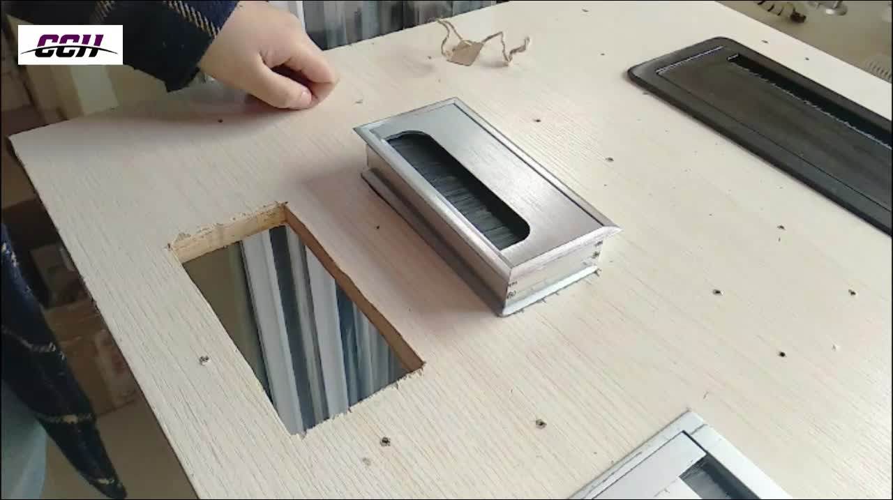 Office desk rectangular cable grommet waterproof wire box hole cover ...