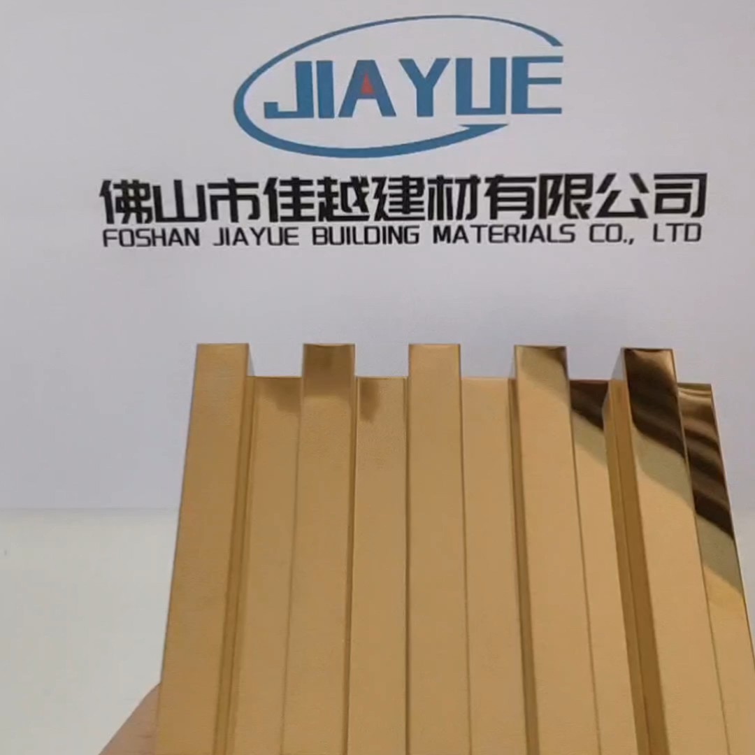 Factory 304 Grade Background Stainless Steel Mirror Gold Wall Fluted ...