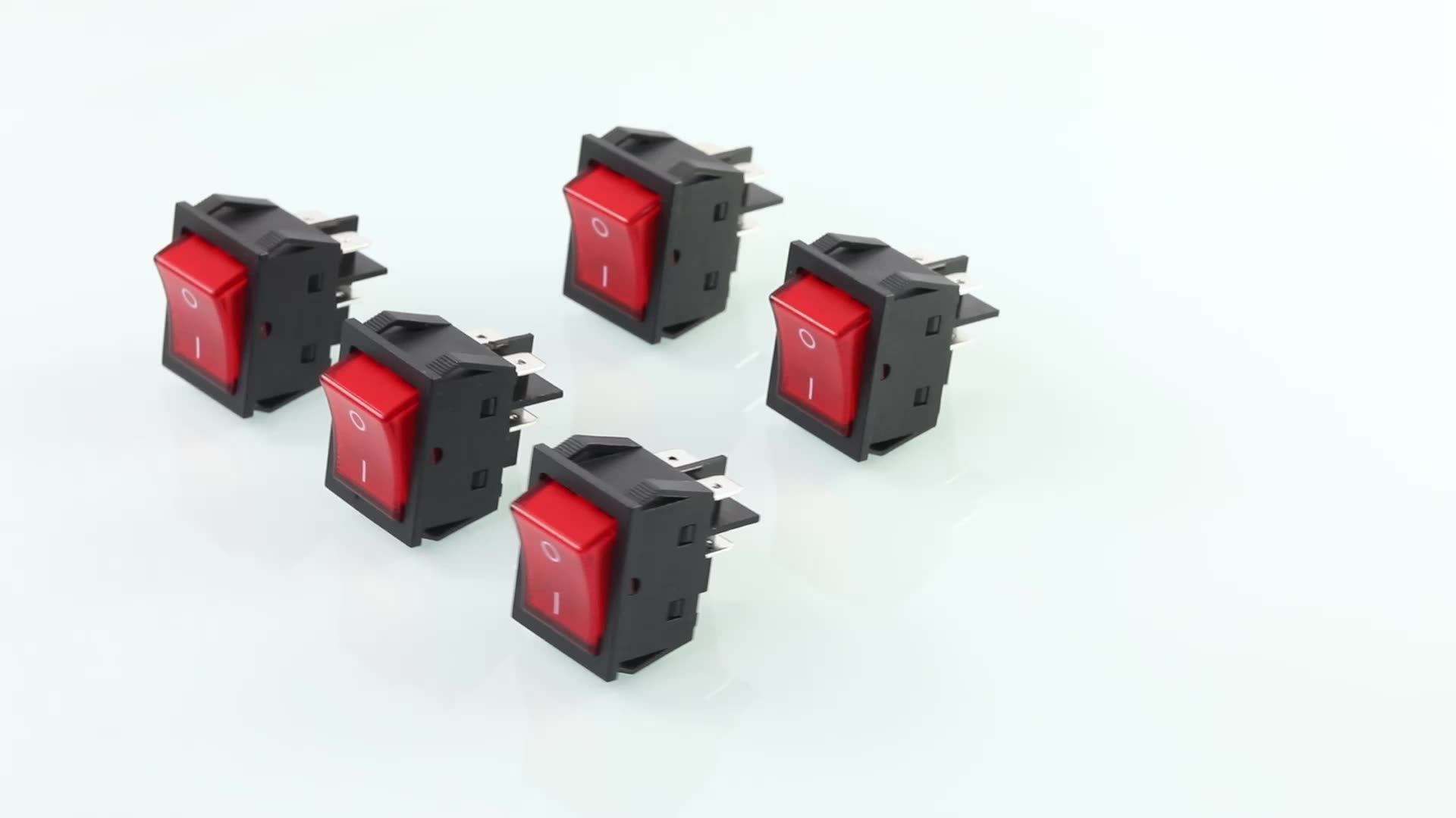 30a 250v 4pin 2 Pole Kcd4 Heavy Duty Rocker Switch On Off Dpst 30 Amp ...