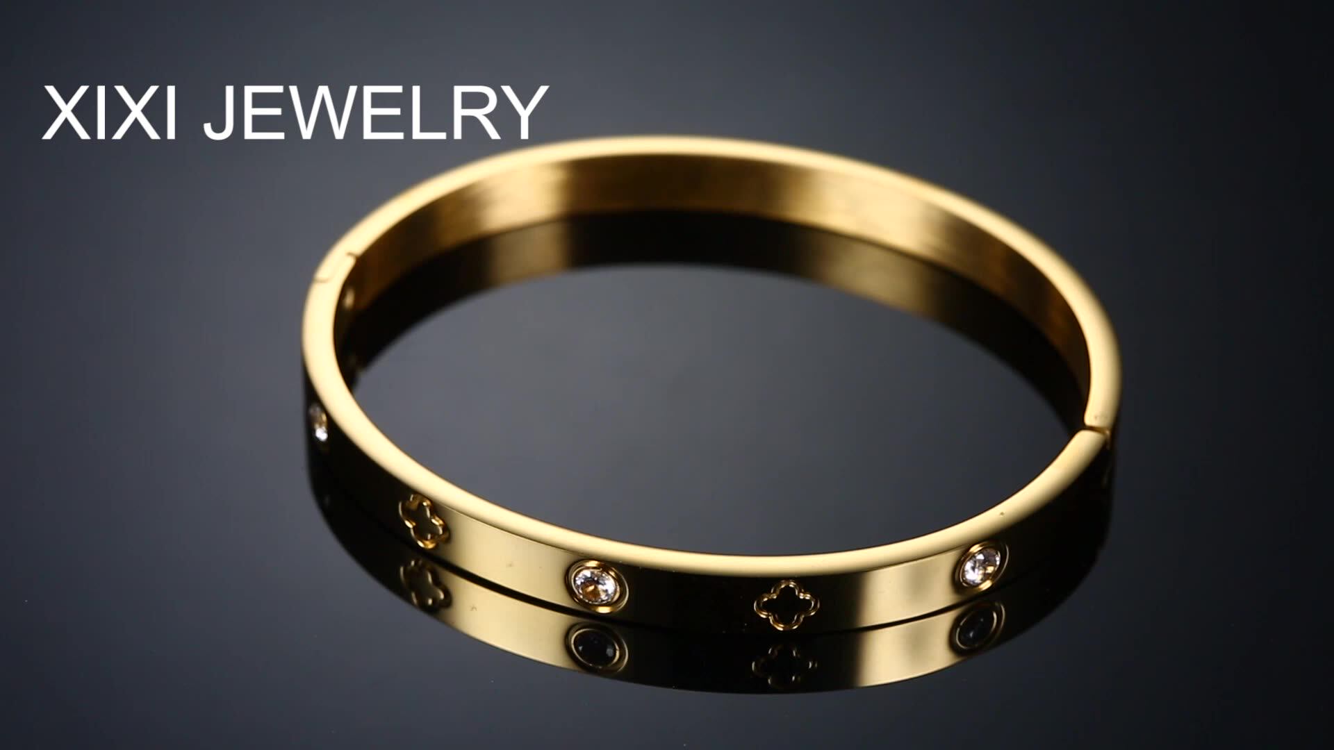 Stainless Steel Bangles Xixi 18k Gold Plated Factory Made Wholesale For ...