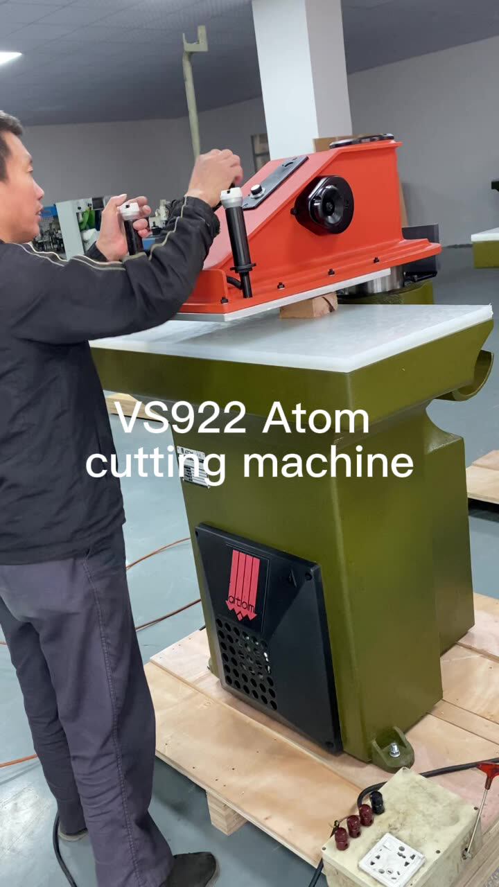Refurbished Vs922 20 Tons Atom Leather Cutting Machine Hydraulic Swing ...