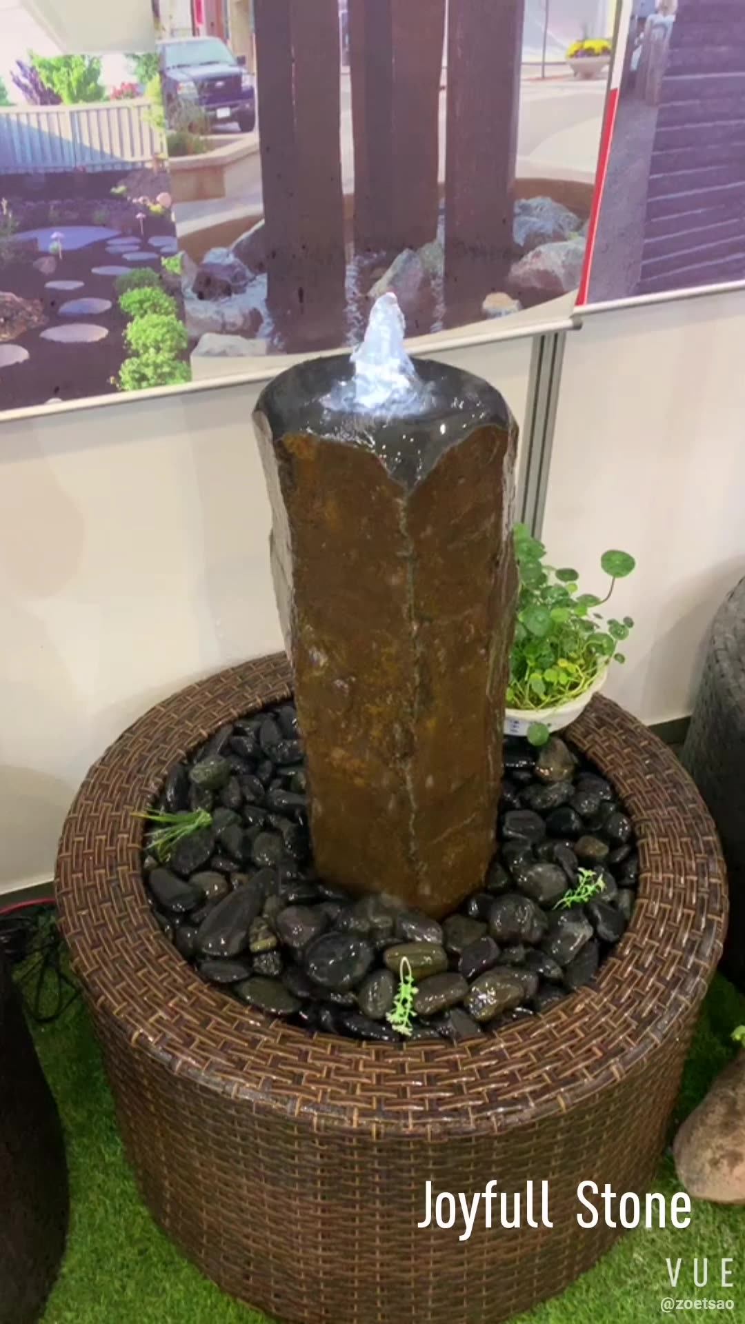 Bubbling Natural Basalt Stone Water Pillar Fountains Basalt Pillar ...