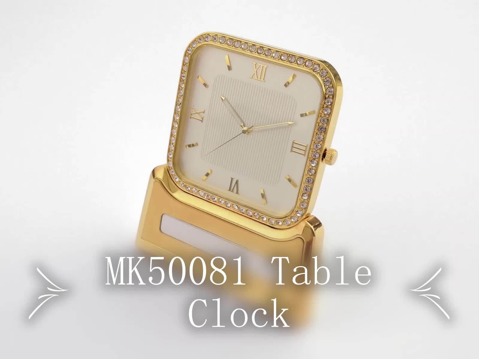 New Special Design Gold Plating Stone Decorative Table Watch Quartz ...