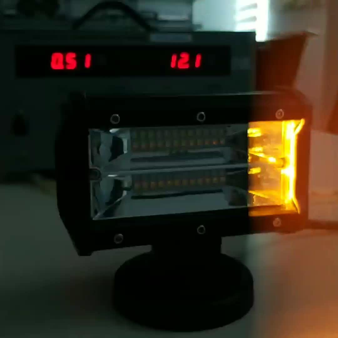 Oem Waterproof 12v 5inch 72w Amber Led Strobe Light Bar With 5 Lighting ...