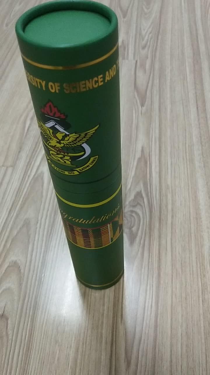 New Design Custom Paper Tube Diploma Graduation Certificate Scroll ...