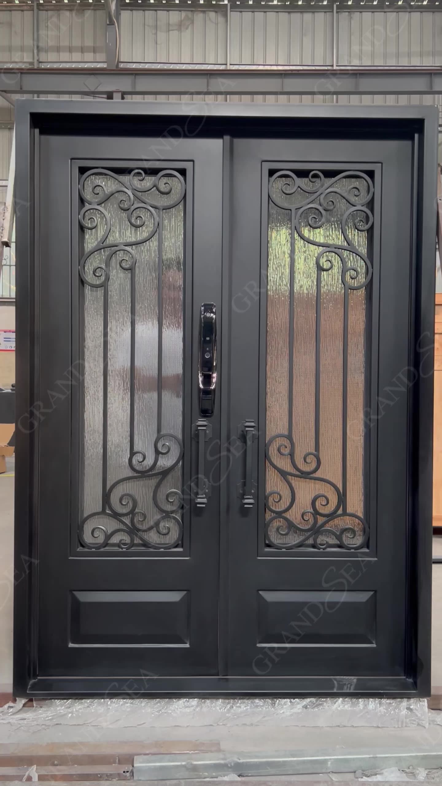 Grandsea Modern Luxury Password Smart Lock Exterior Security Iron Entry ...