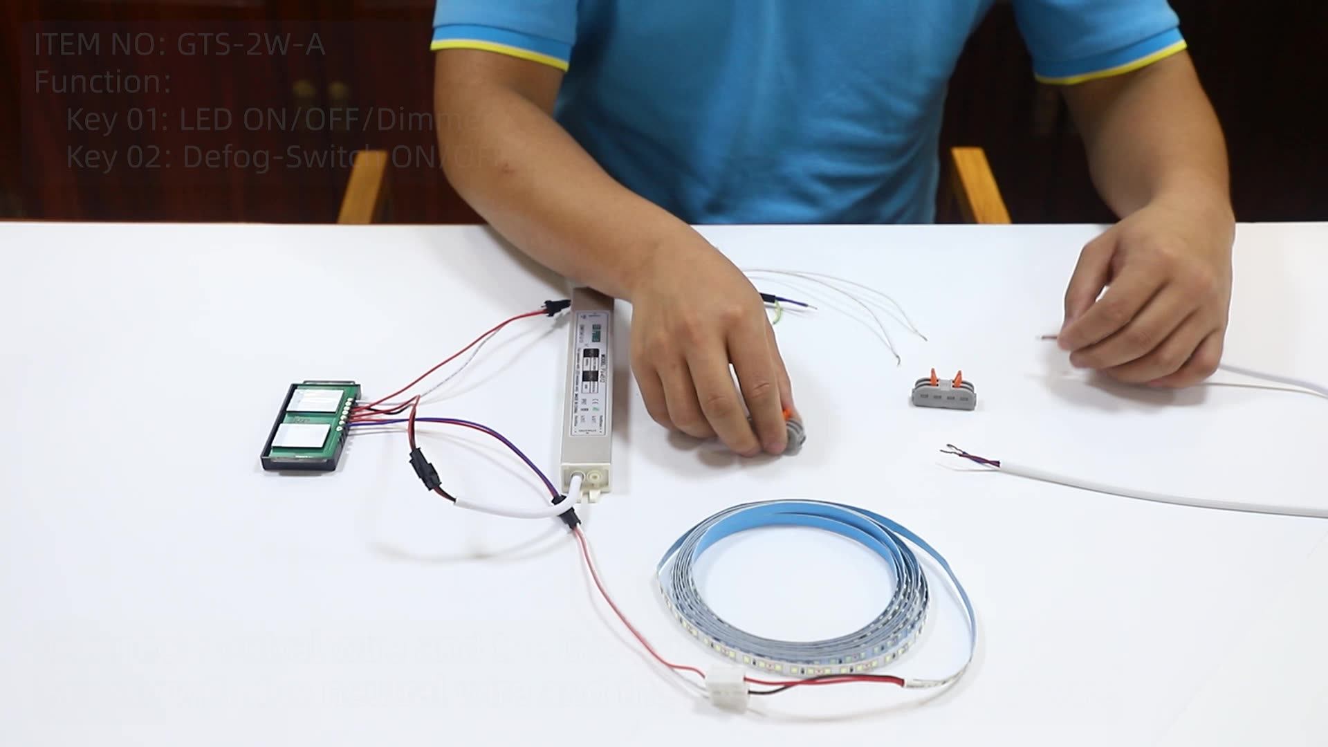 60w 12v Single Color Defogger Touch Sensor Switch For Bathroom Mirror ...