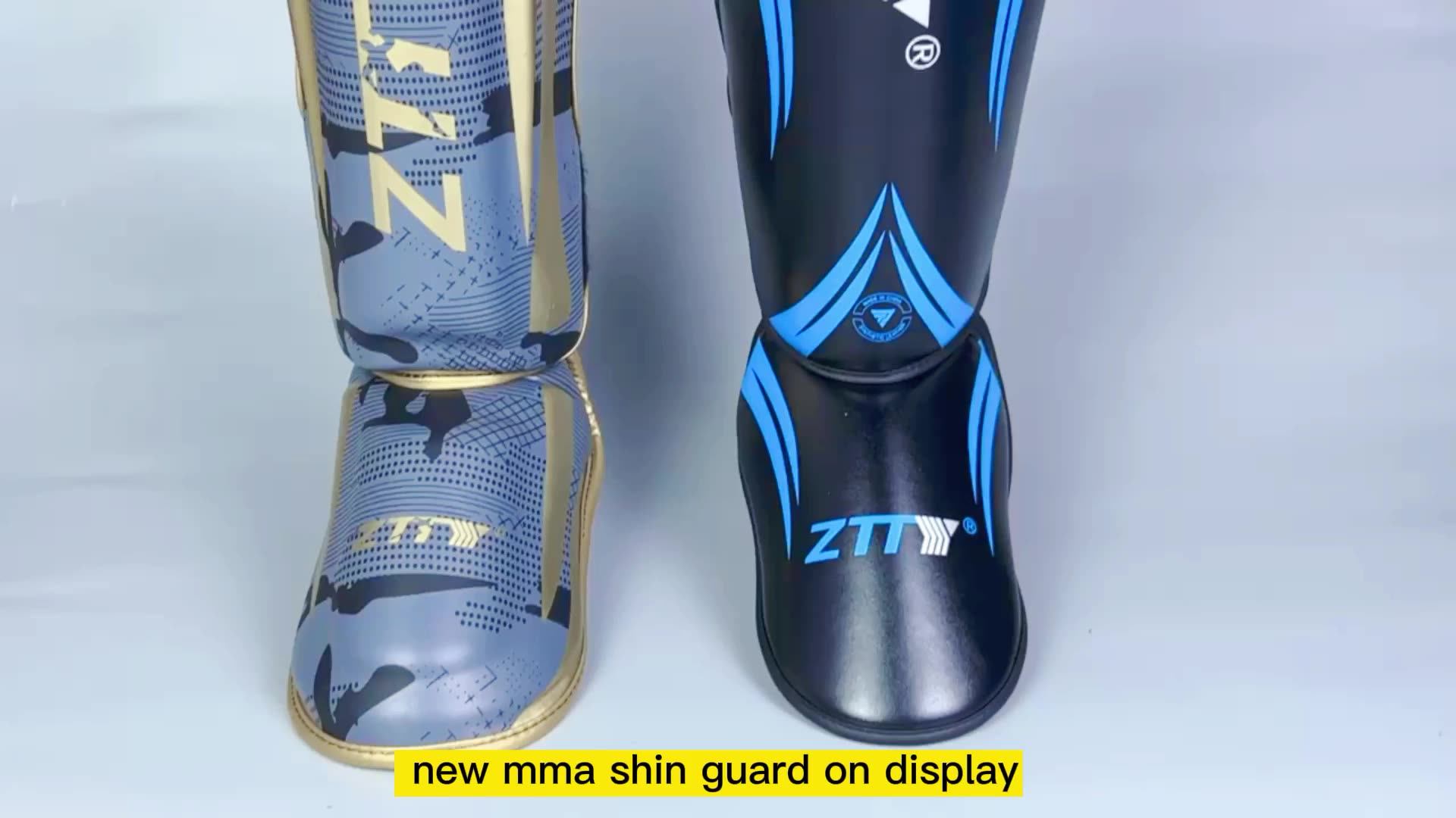 Pu Leather Training Muay Thai Shin Guards Mma Kick Boxing Custom Design ...