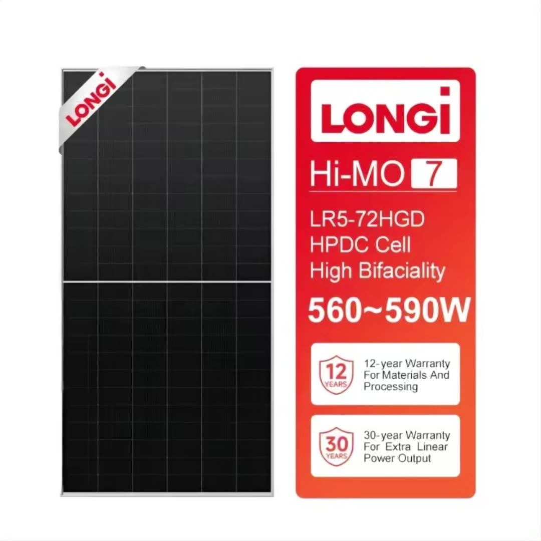 Longi Himo 7 550w 580w Bifacial 560w 565w 570w 575w 585w Solar Plate ...