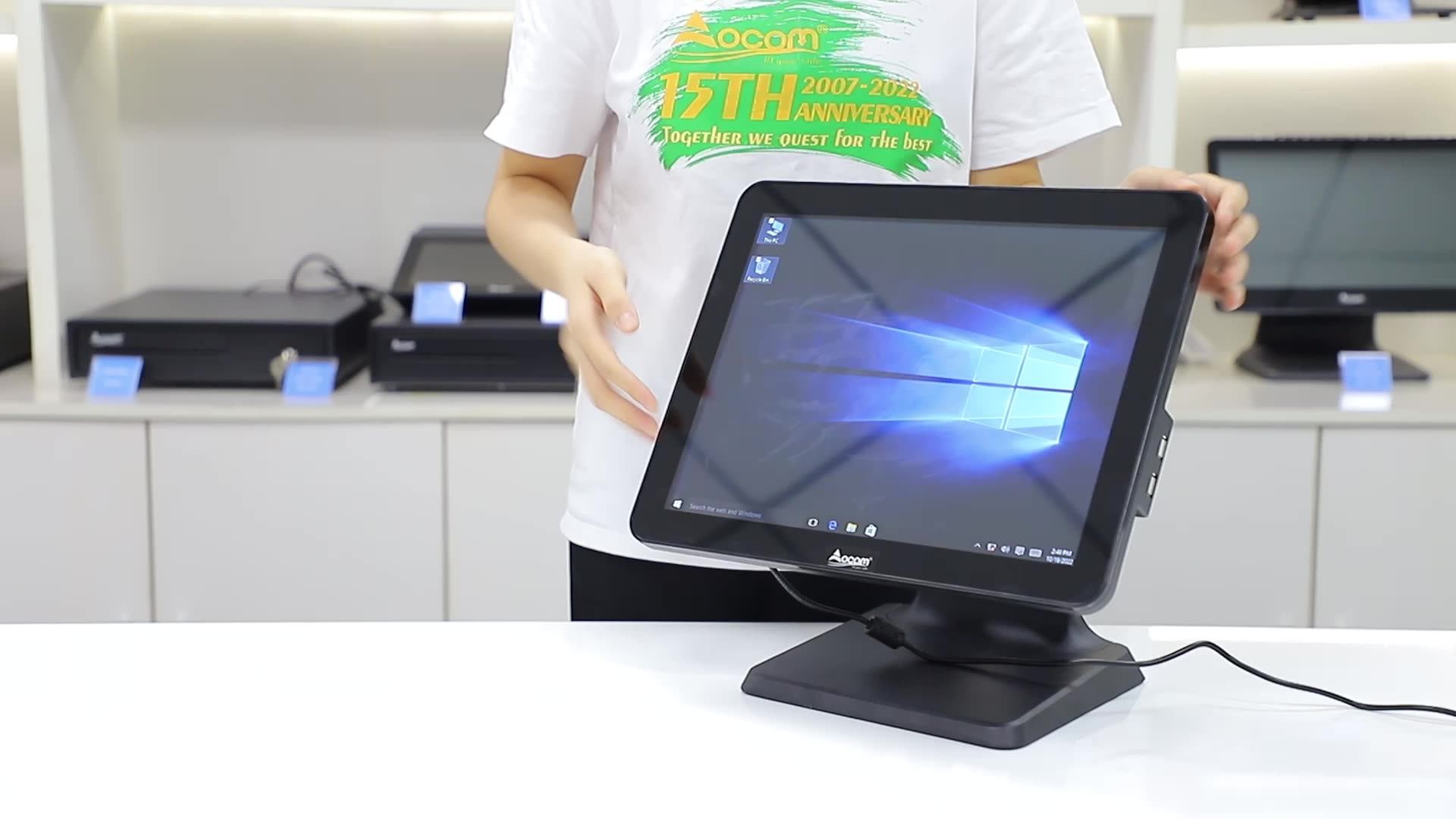 Ocom Cheap Cash Register 15inch Touch Screen Cashier Retail Windows All ...