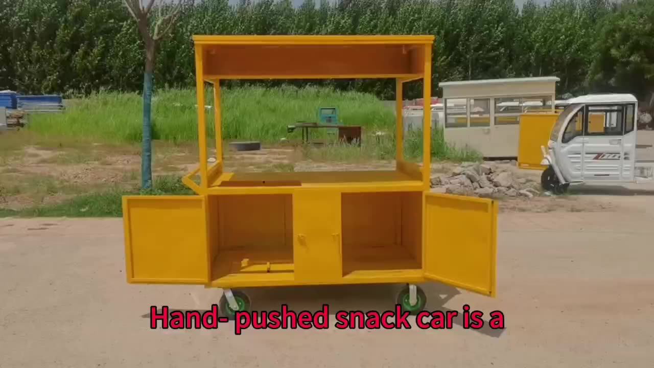 New Multi-functional Hand-pushed Snack Car Fried Food Sales Car Mobile ...