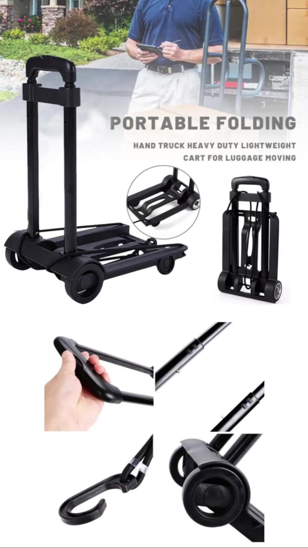 Utility Luggage Trolley Portable Trolley Adjustable Handle Retractable ...