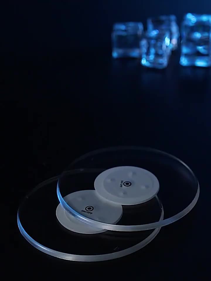 Led Coasters Light-up Coasters Led Bottle Lights Rgb Colorful Bottle ...