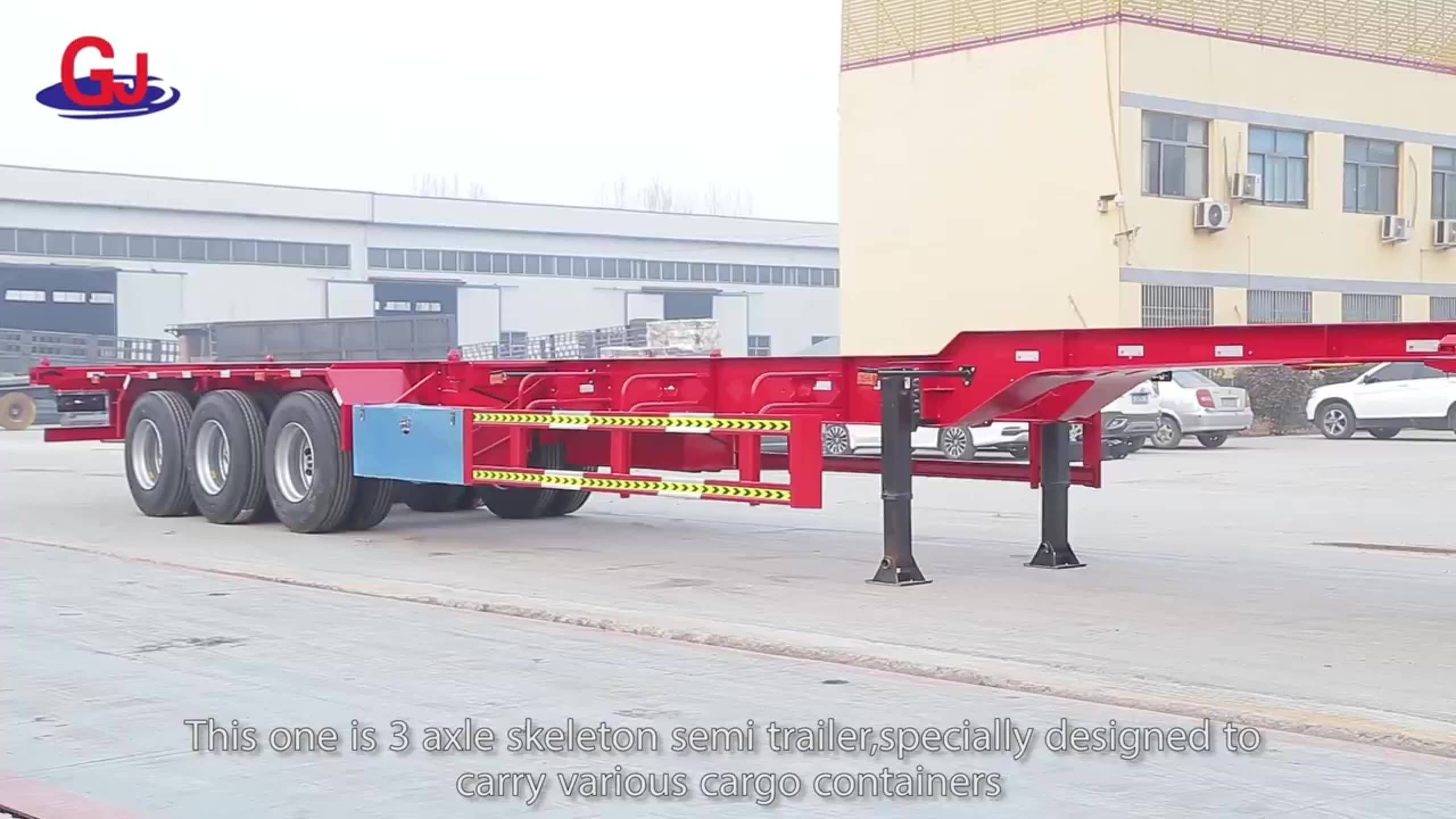 20ft Self Load Container Chassis Skeleton Semi Trailers For Container ...
