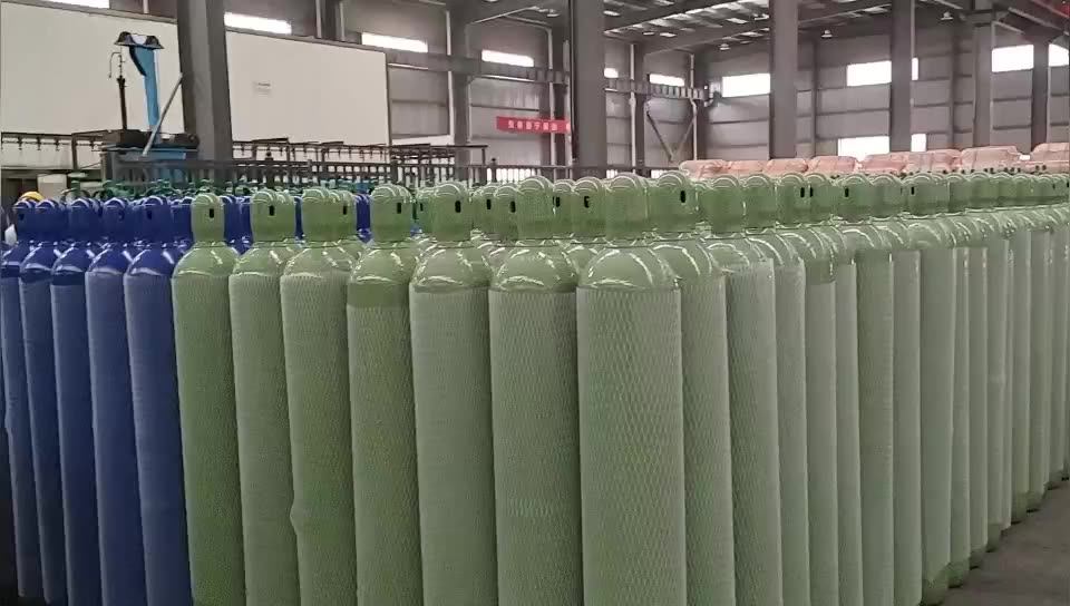 Industrial 40l Gas Cylinder Oxygen/argon/acetylene/ Gas Tank Cylinder ...
