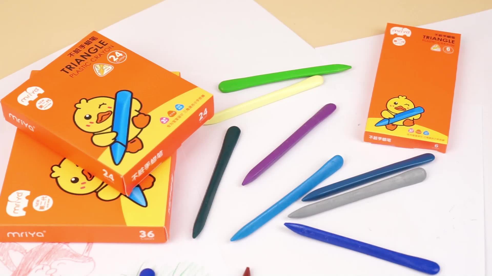 Custom Logo Crayon 24 Pack High Quality Water-drop Shape Kids Toddlers ...