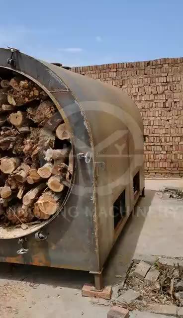 Small Charcoal Burning Carbonization Furnace Biochar Retort Oven Kiln ...