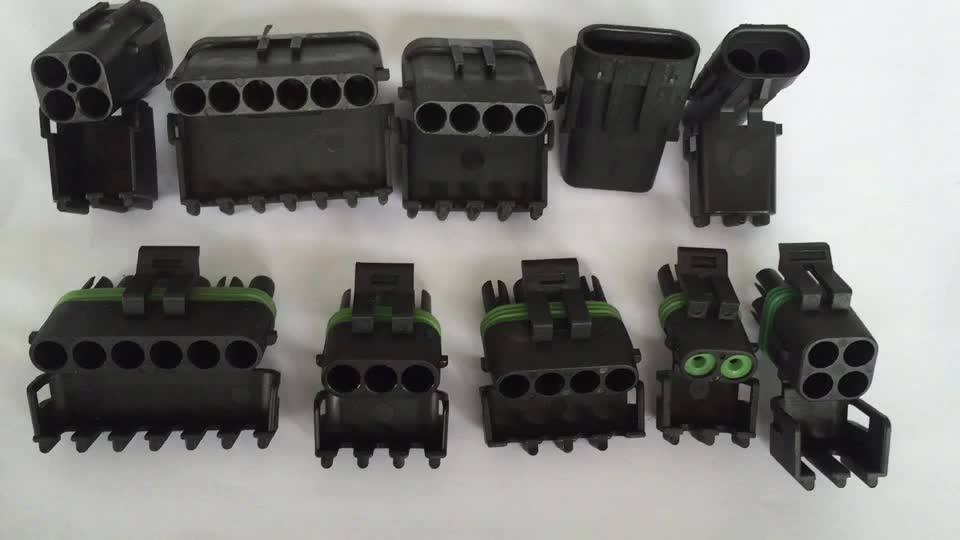 Automotive 4 Way Black Weather Pack Tower Sealed Female Delphi ...