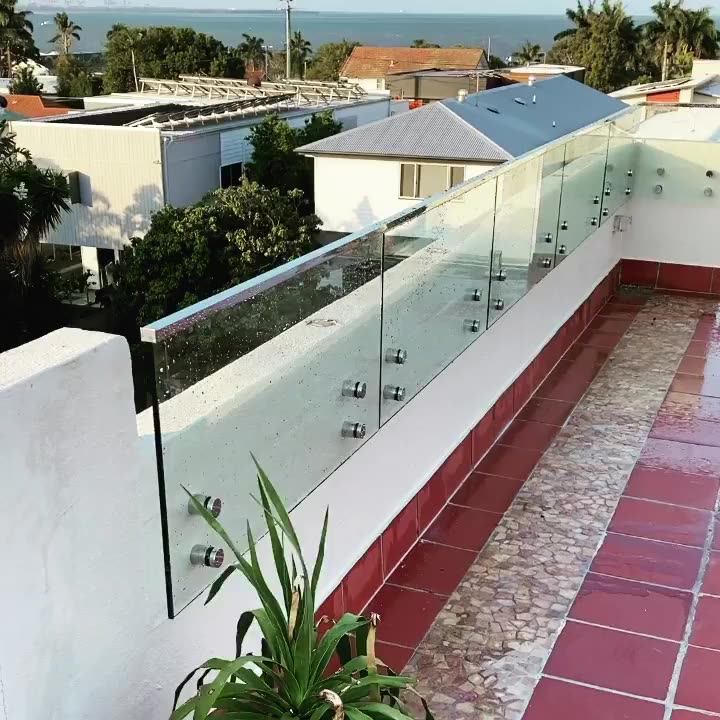 Aleader Stainless Steel 316 Stair Glass Balustrade Standoff Glass Fence ...