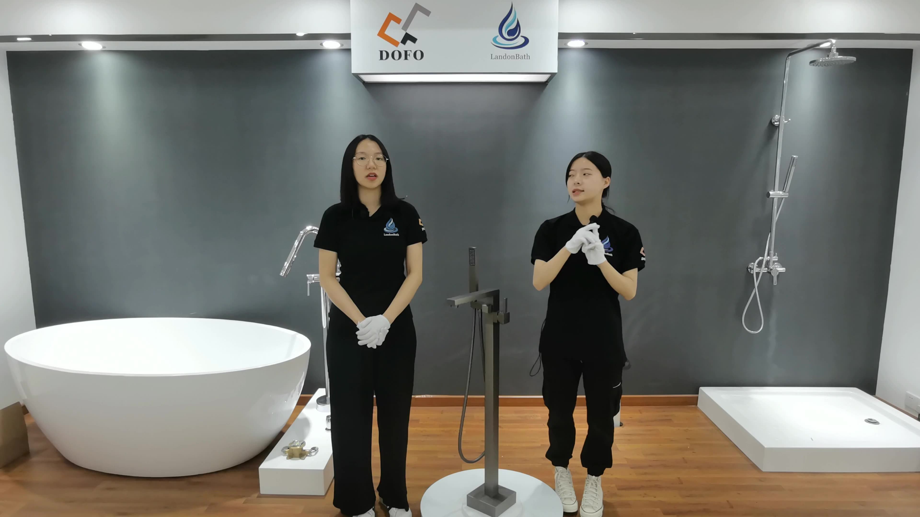 Modern Tall Floor Free Standing Taps For Sink Black Freestanding Faucet ...