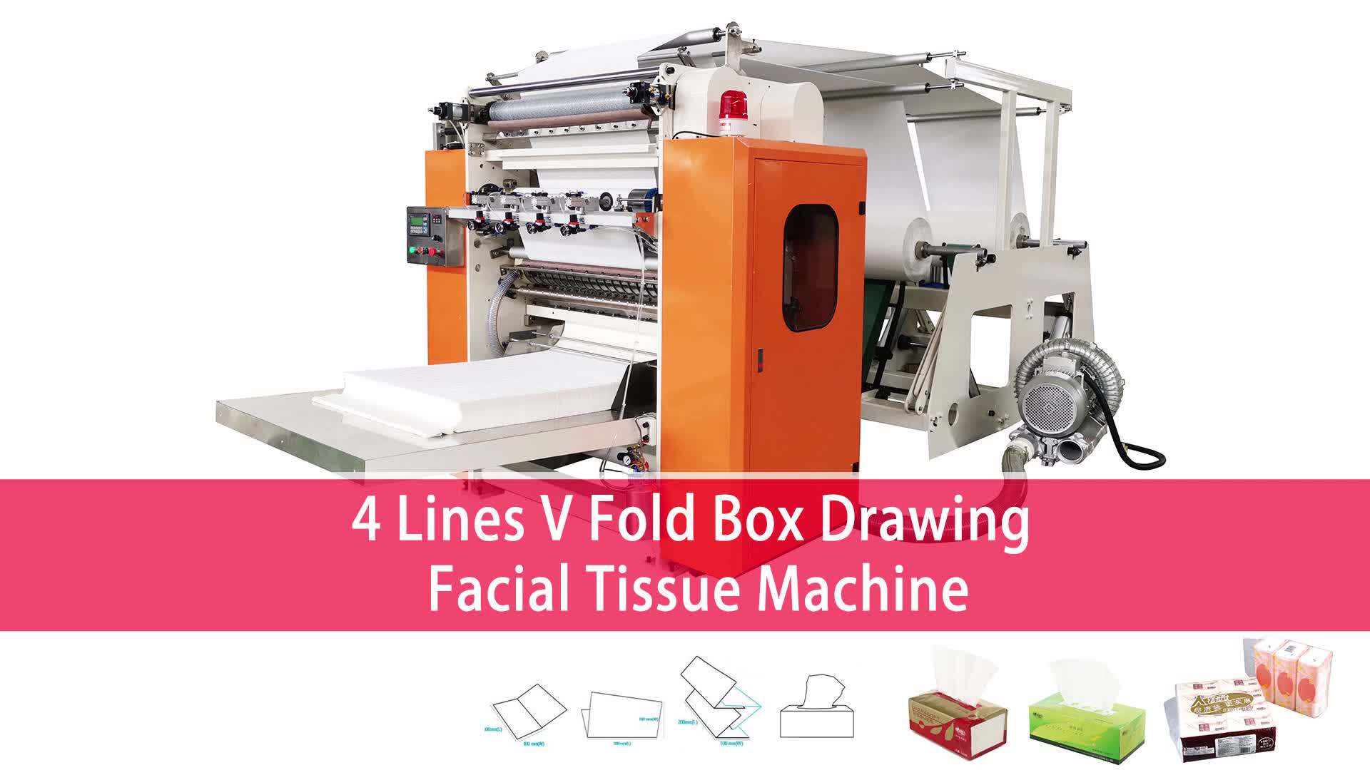High Speed Customized Design V Folding Facial Tissue Paper Making ...