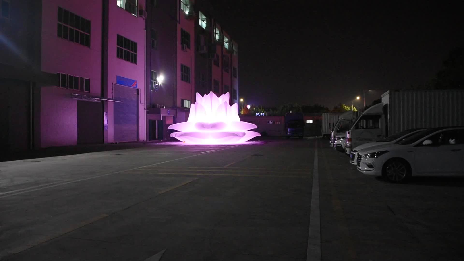 Beautiful Colorful Led Lighting Inflatable Lotus Flowers Giant ...
