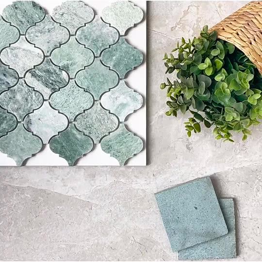New Design Ming Green Marble Concave Tiles Fluted Wall Tiles Porter ...