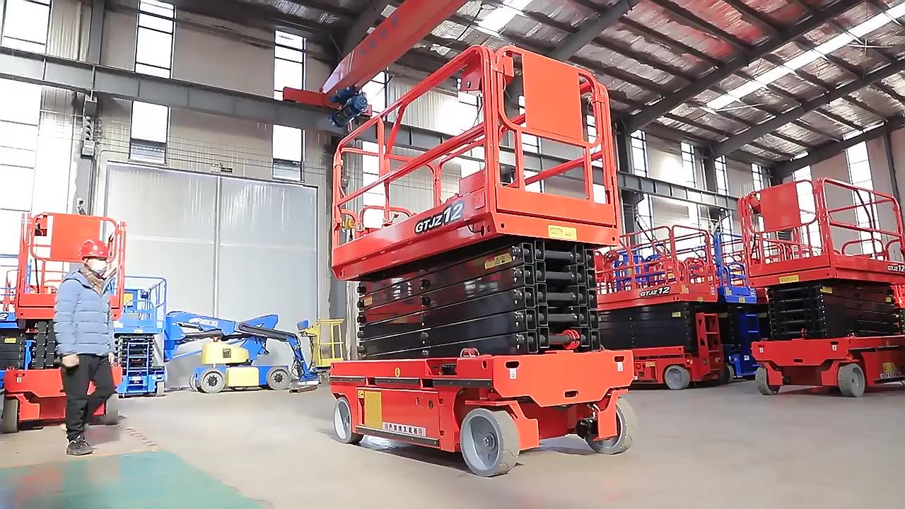Qiyun Kinglift 12m Self-propelled Scissor Lift Dc Outdoor Indoor Easy ...