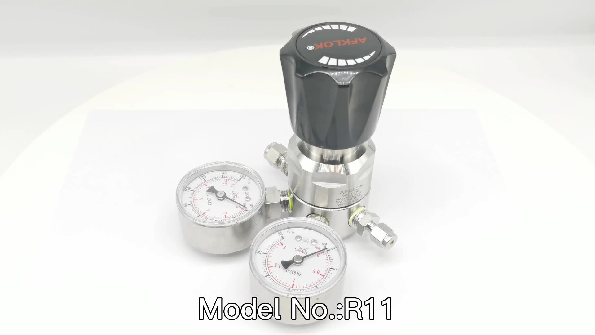 Single Meter Nitrogen Gas Cylinder Regulator With 6mm (1/4) Clamp Panel ...