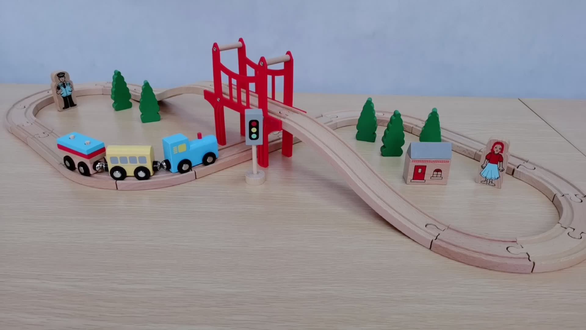 Oem Kids Wood Railway Track Series Toy Car Train Tracks Pieces Wooden ...