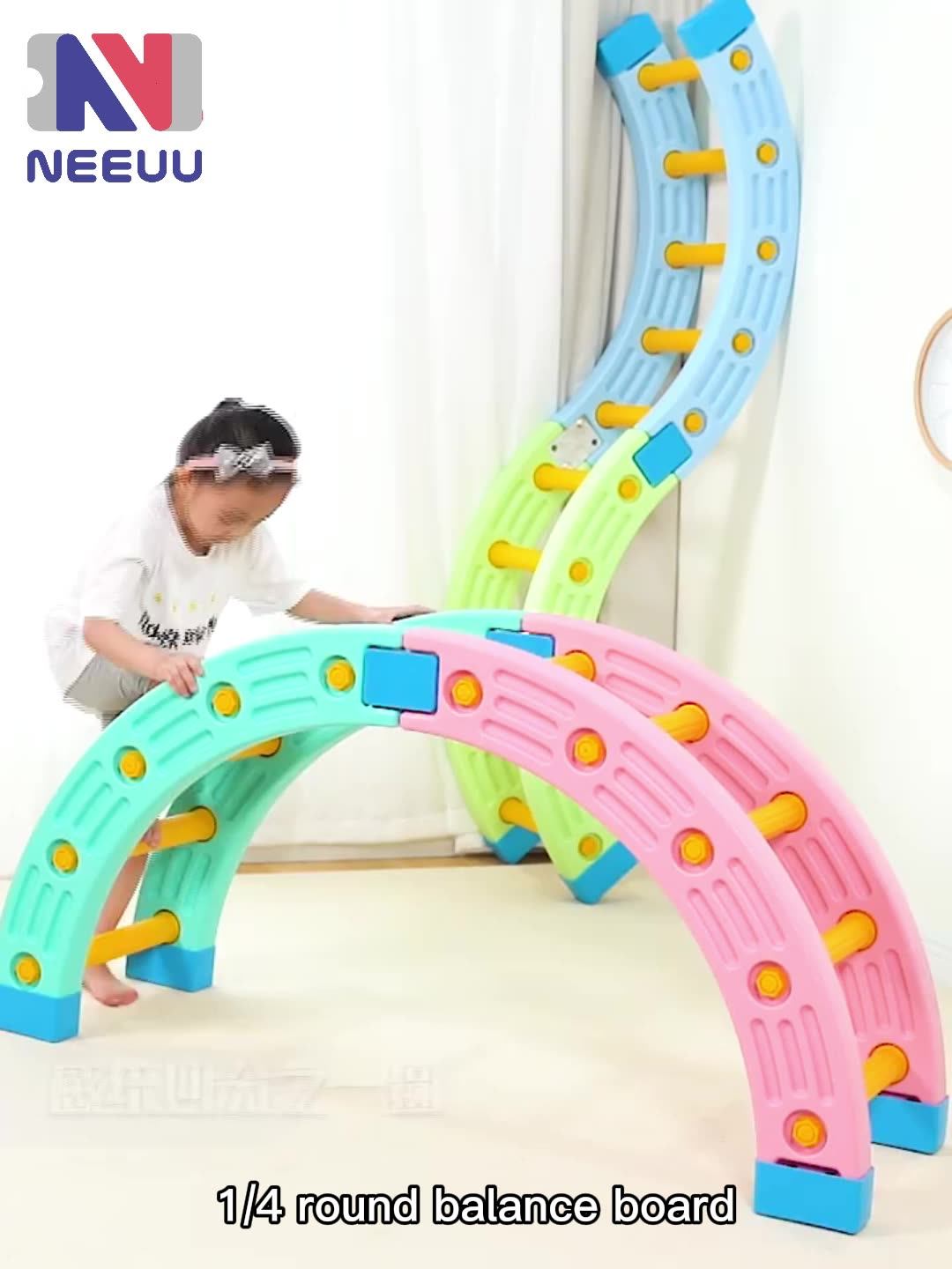 Kindergarten Educational Sensory Exercise Plastic 1/4 Round Balance ...