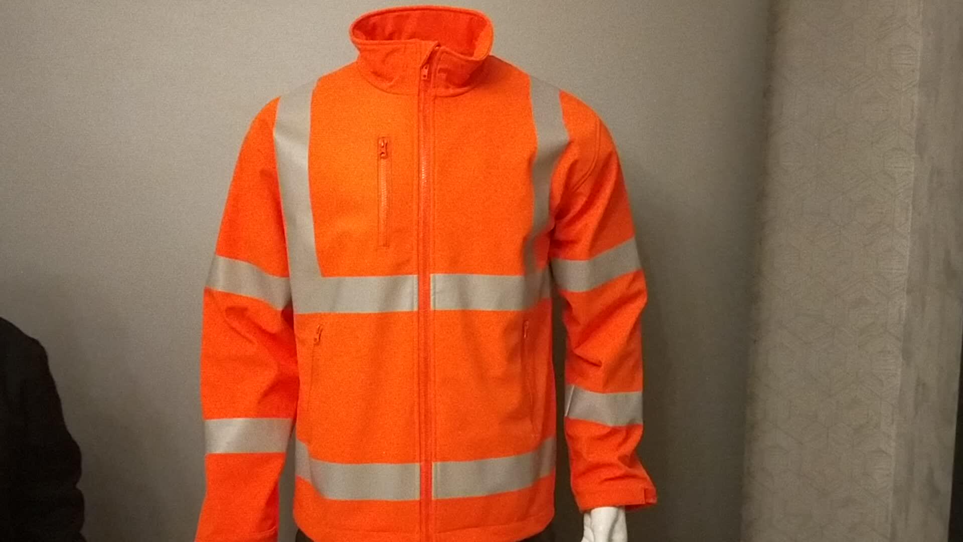 Safetypink High Visibility Durable Fluorescent Orange Fleece Soft Shell ...