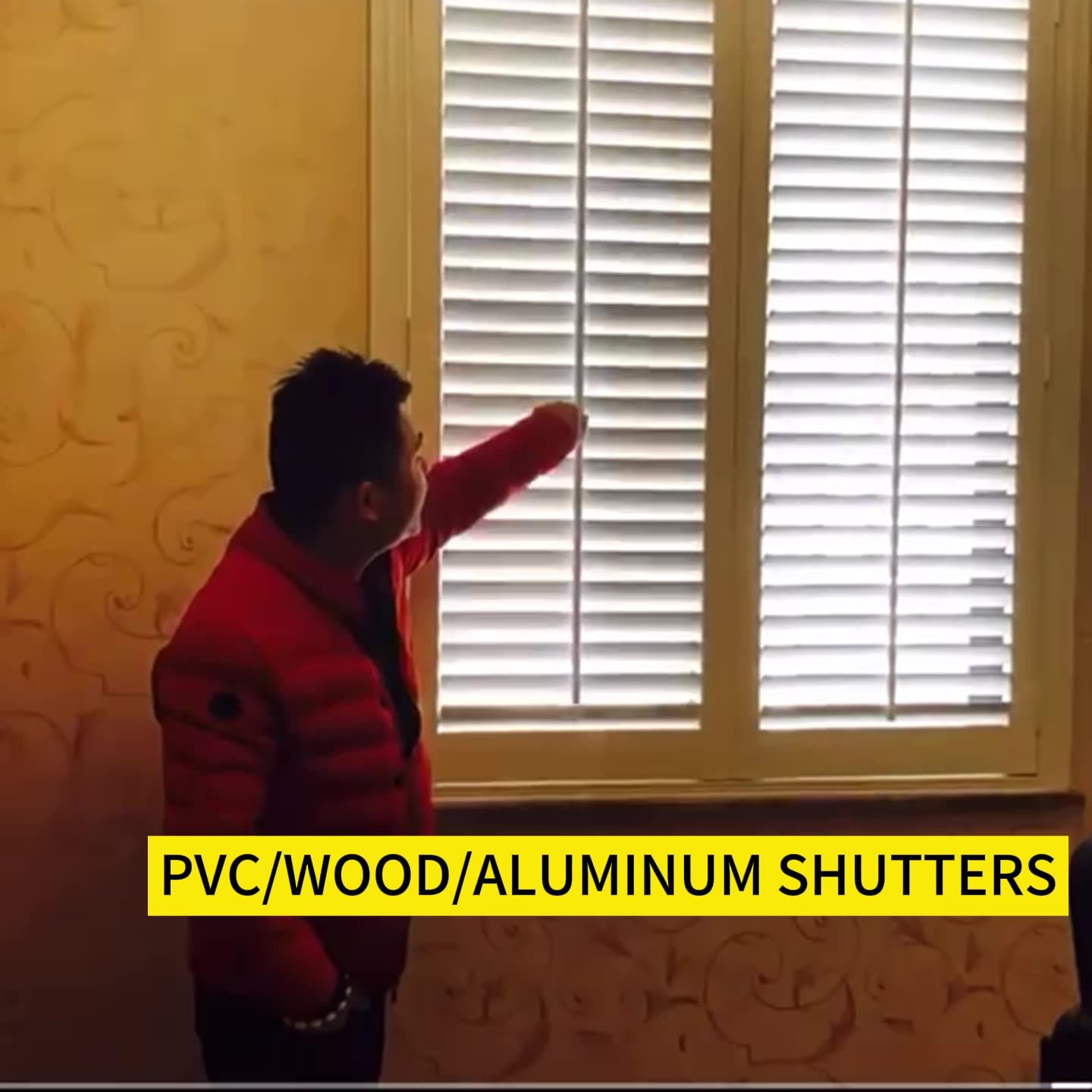 White Color Plastic Blade Pvc Shutter Factory Direct Customized Made Z ...