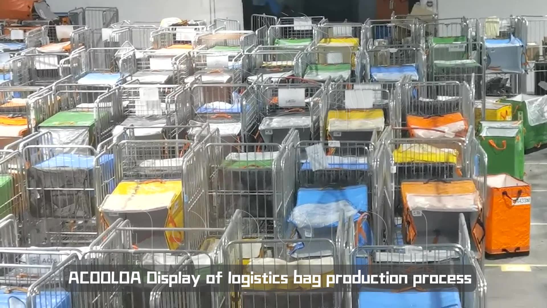 Custom Thick Folding Parcel Bag Warehousing Sortation Delivery Tote ...