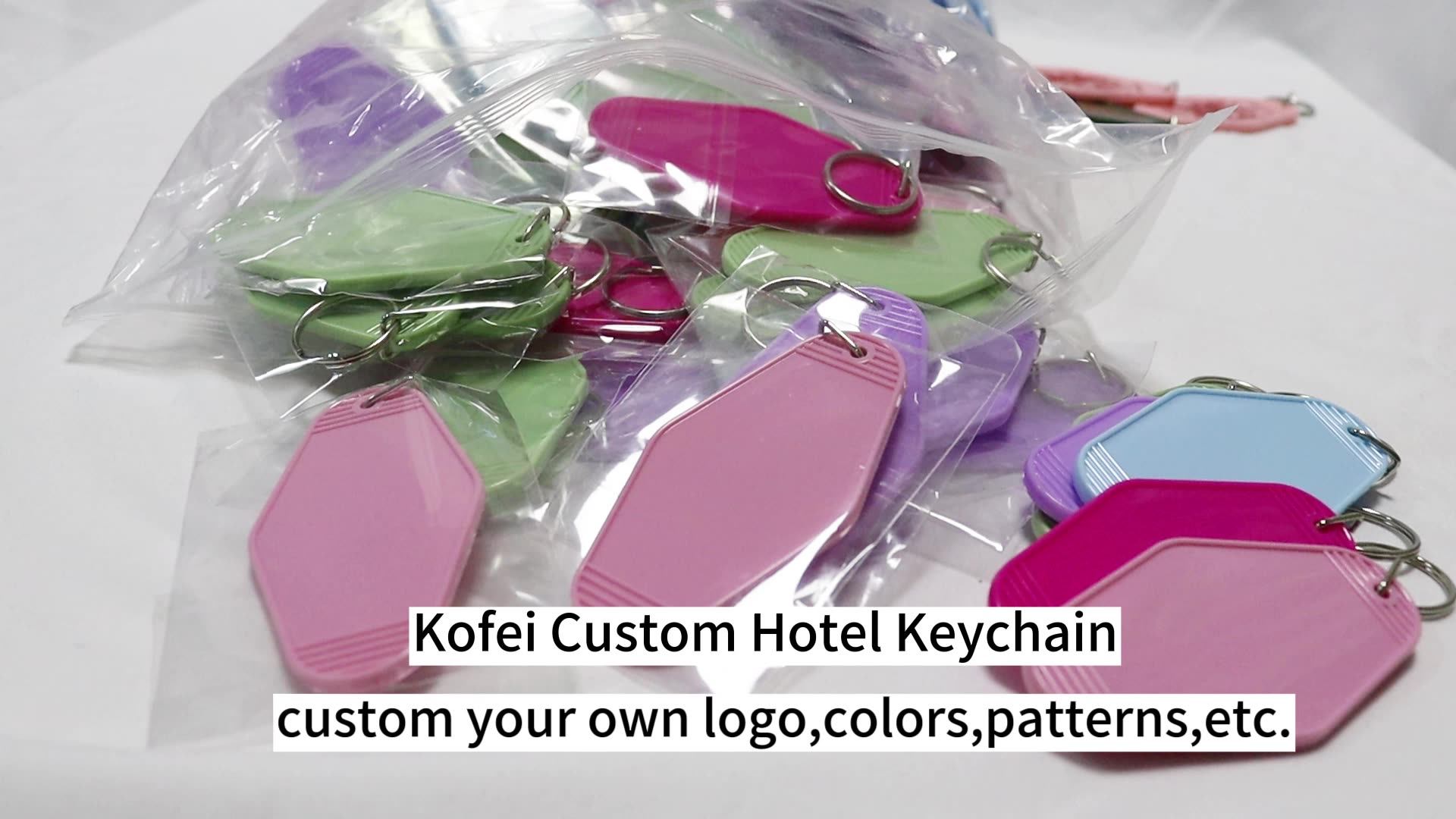Kofei Custom Blank Hotel Key Chain Motel Key Tag Plastic Keychain Blank ...