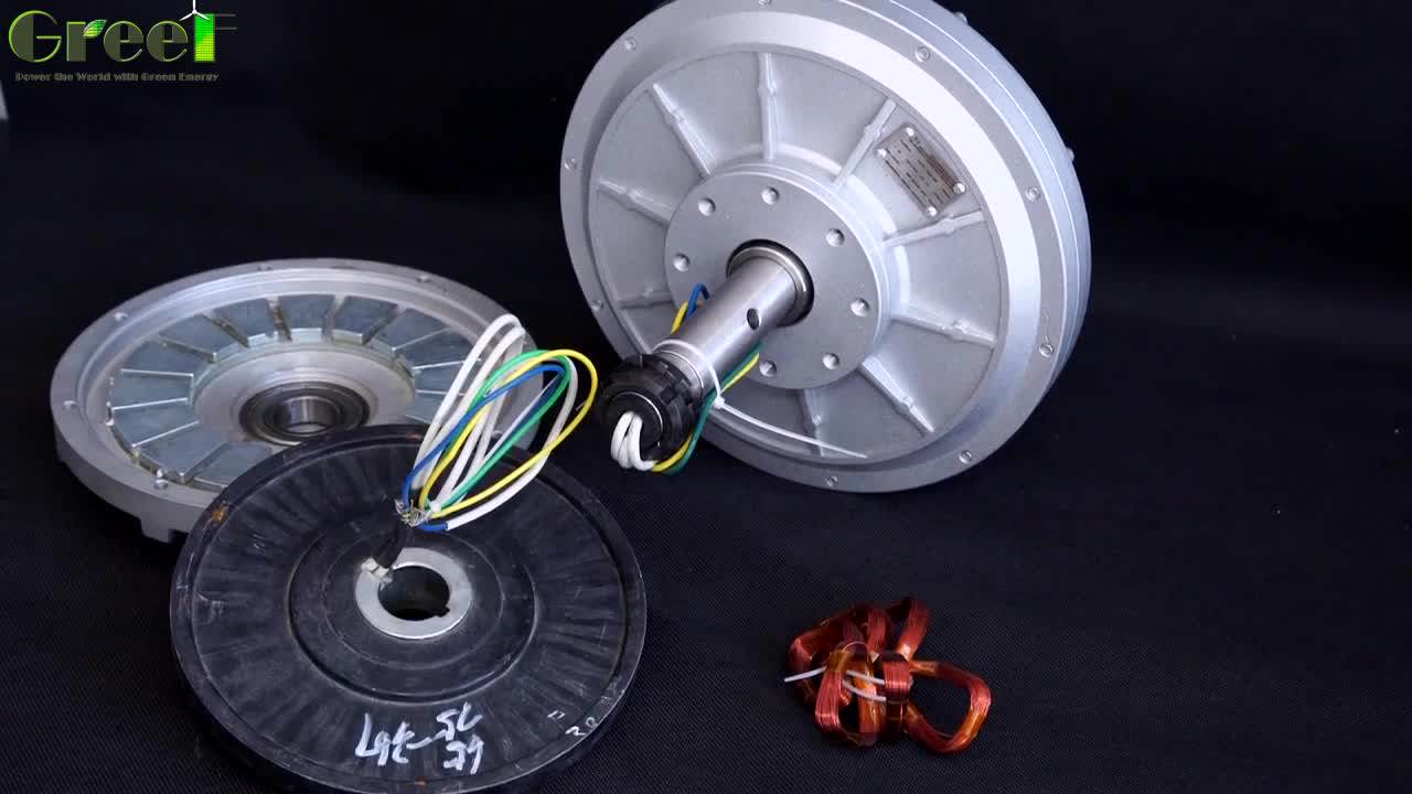 10kw 150rpm Low Speed,Vertical Wind Turbine Coreless Permanent Magnet ...