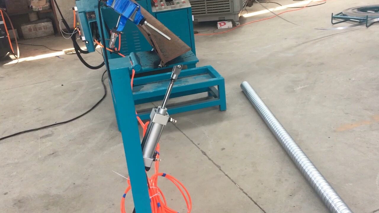 Galvanized Strip Prestressed Pipe Making Machine,Spiral Corrugated Duct ...