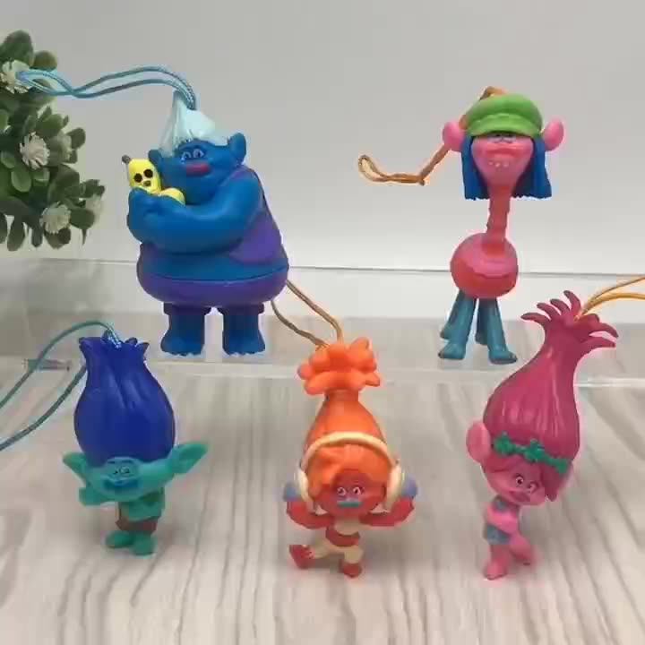 6-9 Anime Trolls Toys 3d Trolls Action Figures Lovely Cake Toppers Doll ...