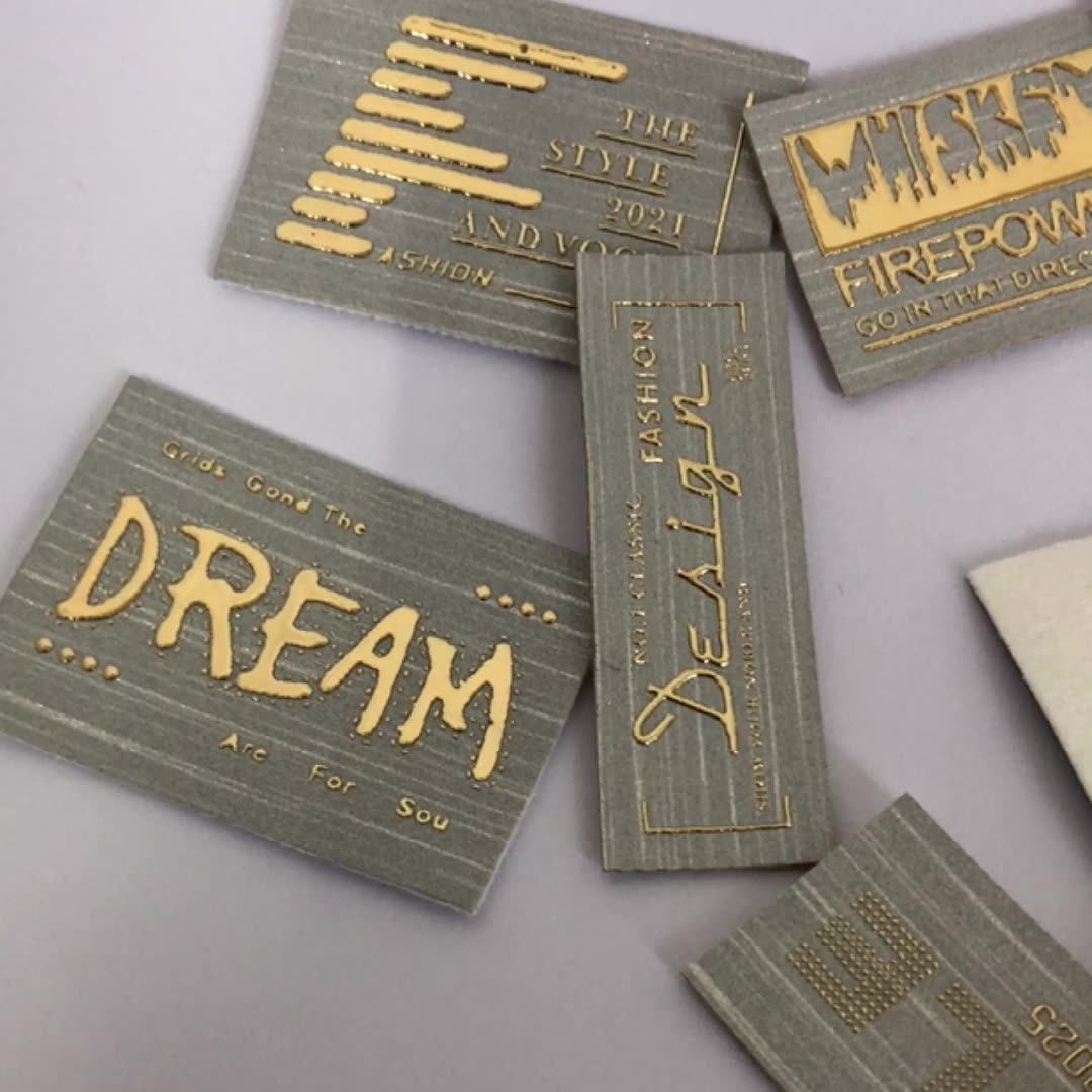 Fashion Custom Design Debossed Logo Small Pu Leather Patches Labels For ...