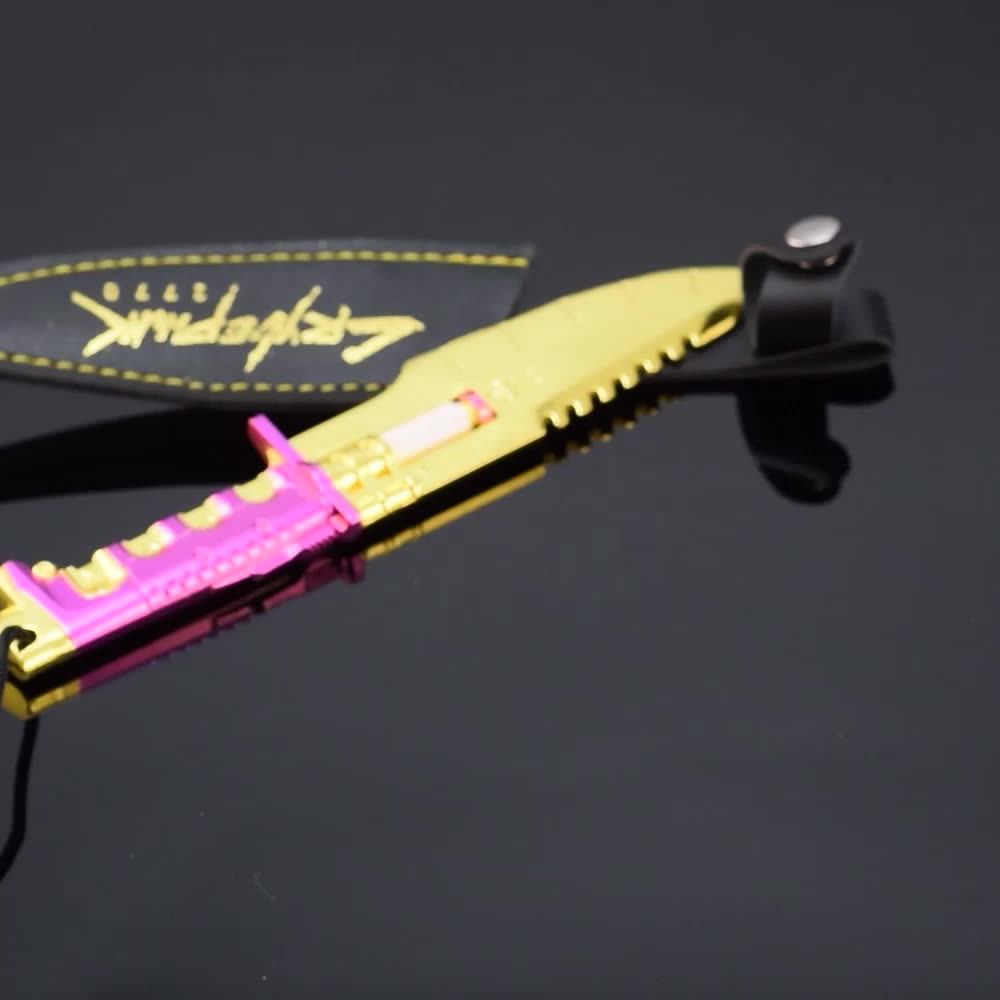 Cyberpunk 2077 Game Weapon Model Wolf Head Dagger Katana Weapon Model ...