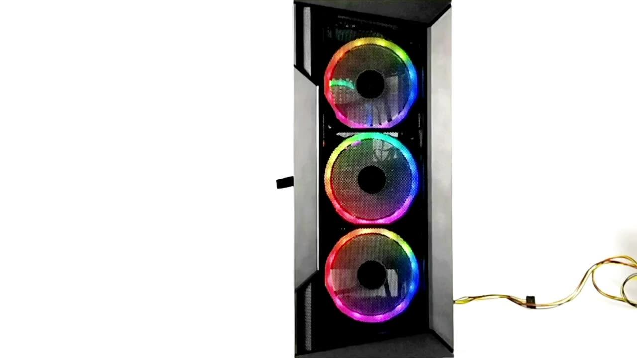Sate(k8871)computer Casing Desktop Custom Atx Tempered Glass Rgb Gaming ...