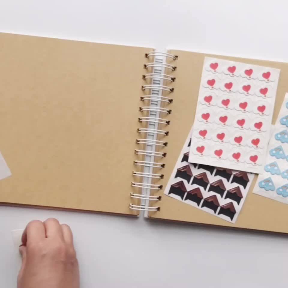Paper Wedding Scrapbooking Stickers Decorate Binder Leather Baby Album ...