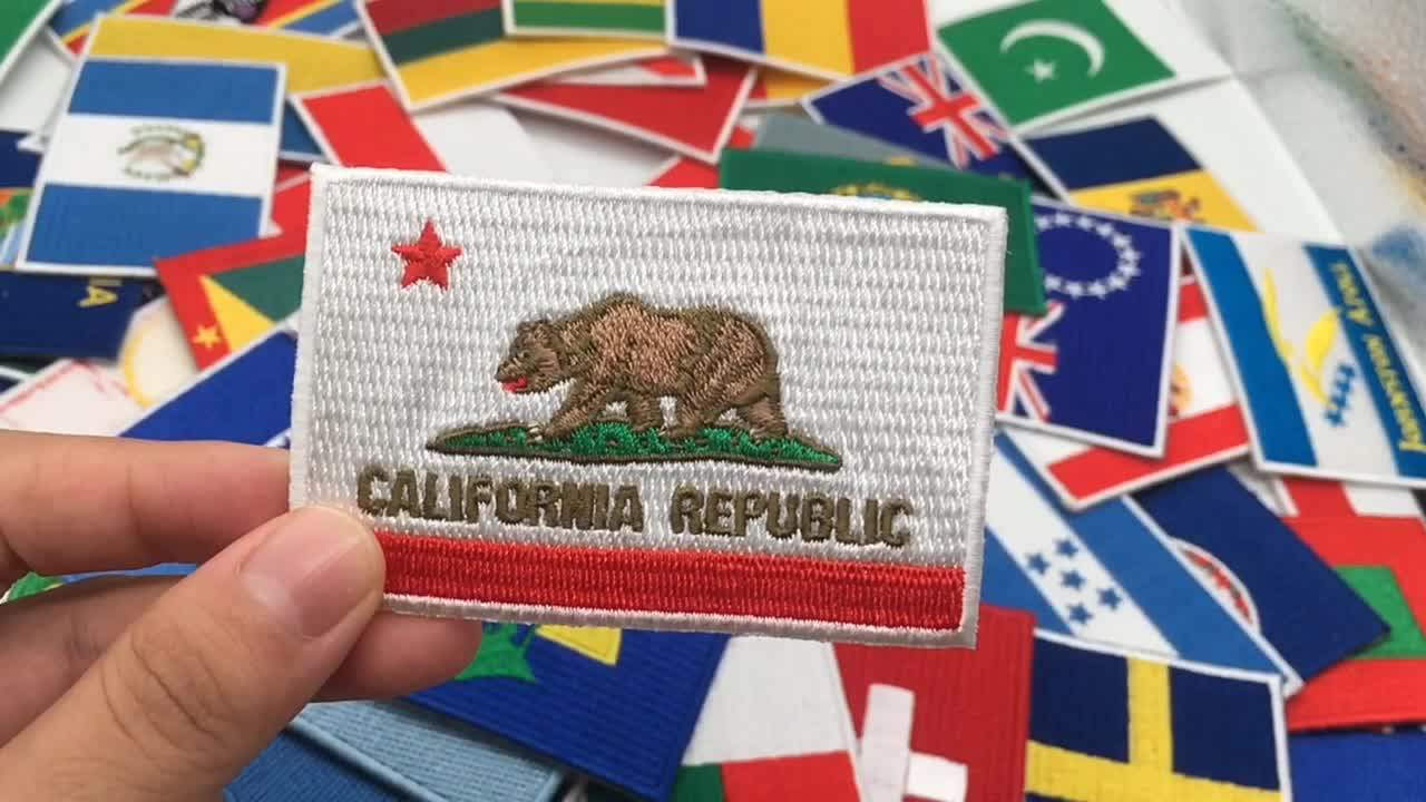 In Stock Usa California State Patches Ca American Flag Patch National ...