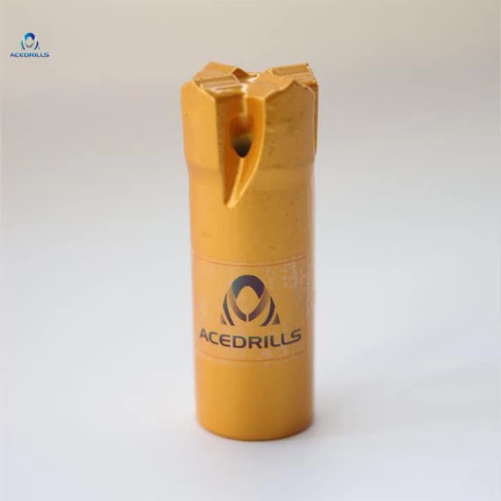 R32 40mm Automation Hard Stone Rock Drill Threaded Cross Button ...