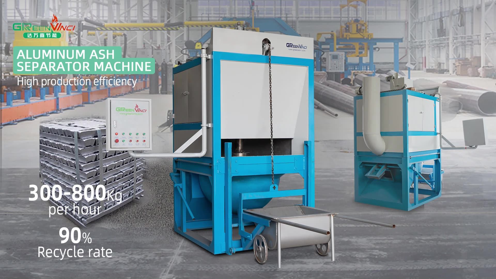 Greenvinci Aluminum Dross Recycling Production Line Casting Machinery ...
