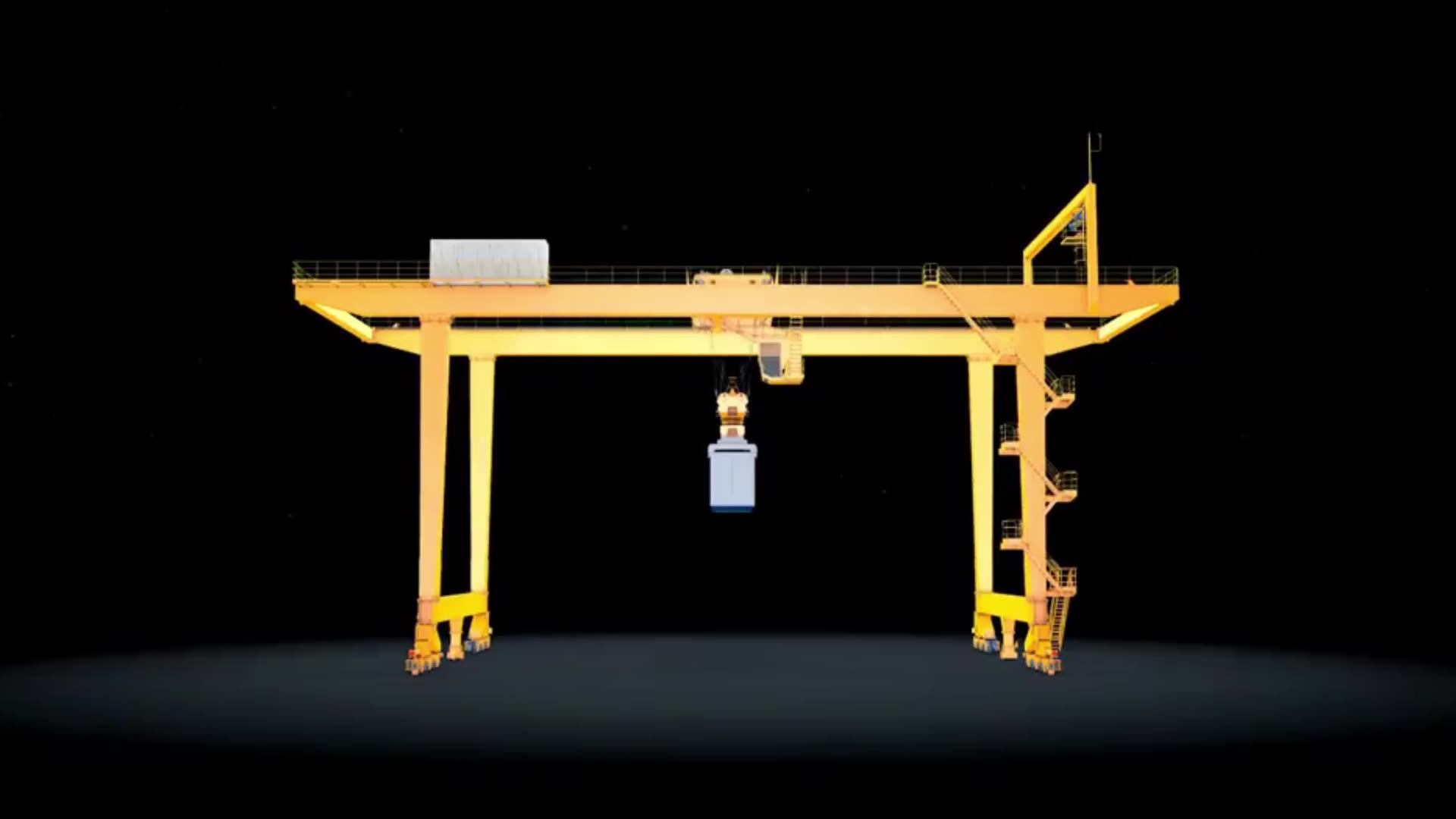 Rmg Outdoor Mobile Railway Rail Mounted Container Gantry Crane 80 Tons ...