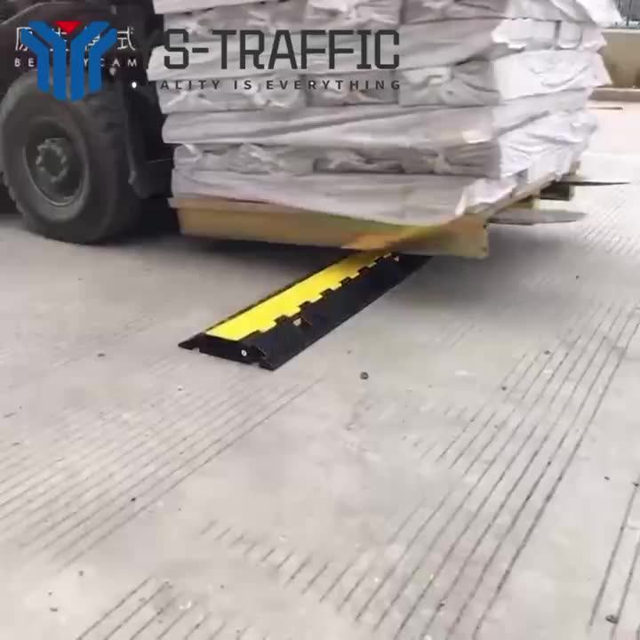 Outdoor and Indoor Rubber Cable Cover Ramp - 2channel Protection