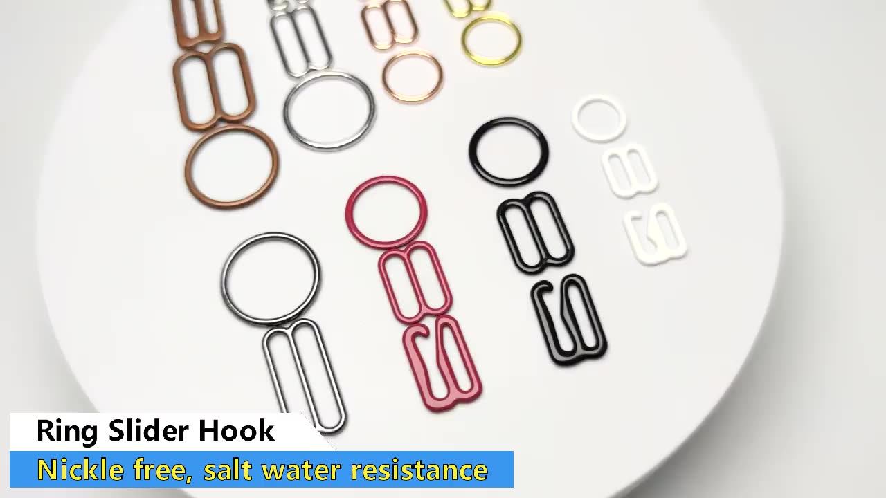 1/2" Metal Ring Slider And Hooks Bra Strap Buckles For Bra Accessories ...