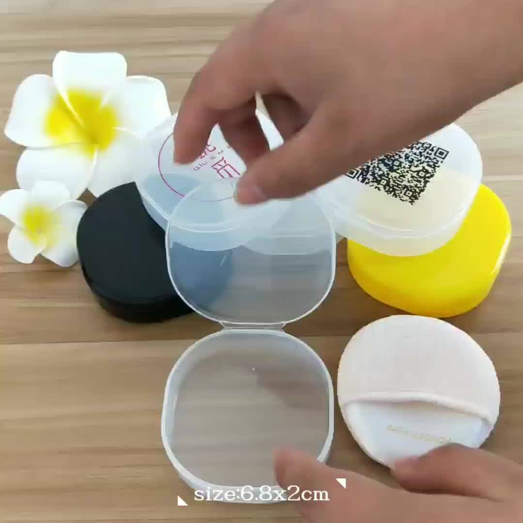 Manufacture Make Up Clear Plastic Box Container For Round Powder Puff ...