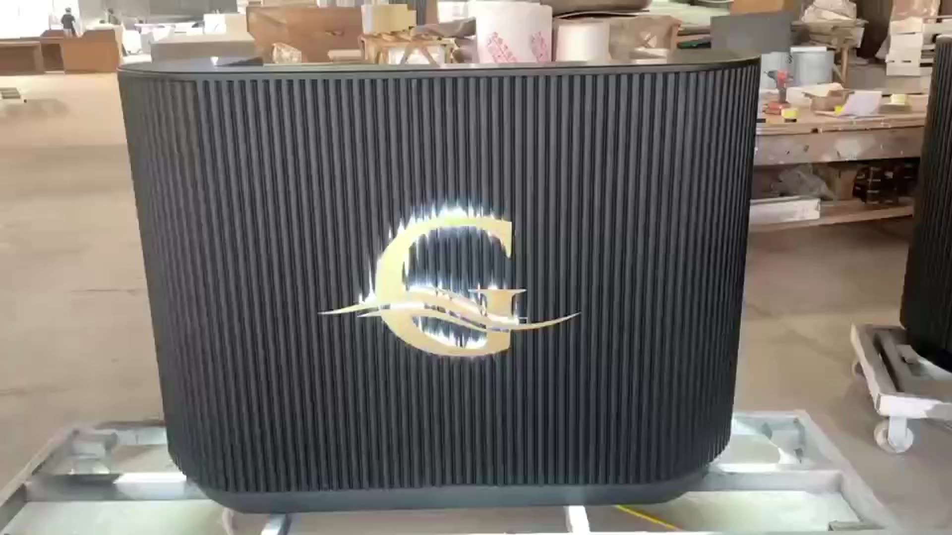 Luxury White Reception Desk Office Building Counter Beauty Salon Nail ...